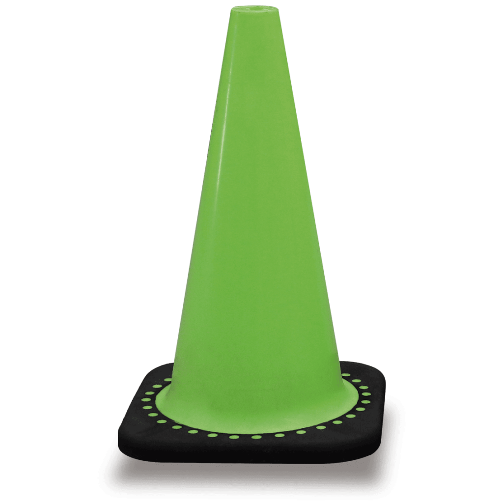 CONO VERDE CON BASE NEGRA 45 CM 2025 - Vedicom México