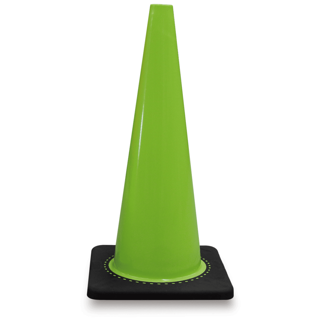 CONO VERDE CON BASE NEGRA 71 CM 2025 - Vedicom México